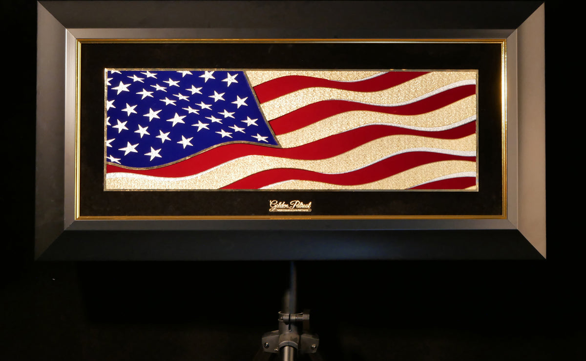 Golden USA Flag - New Color 24K Gold & 925 Silver – Golden Patriot