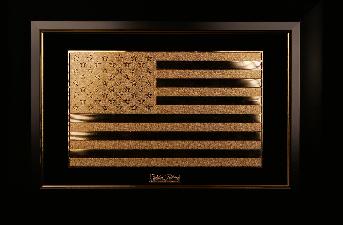 Golden Flag - 24K Gold USA Flag Wall Art – Golden Patriot