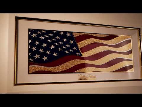 Golden USA Flag - New Color 24K Gold & 925 Silver – Golden Patriot
